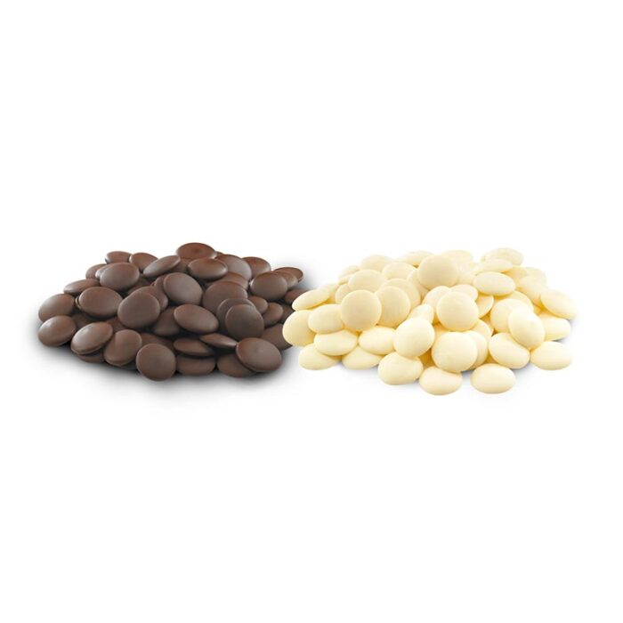 Couverture Chocolate Coins - White Pebbles